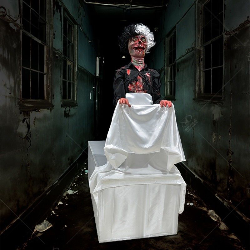 Realistic Robotic Corpse Prop for Haunted Houses