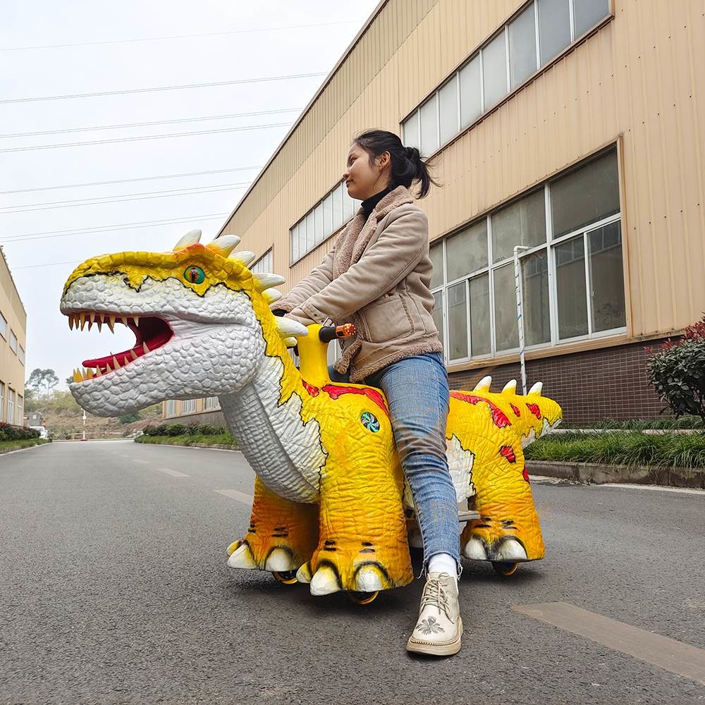 Large Electric Dinosaur Ride On Coin Operated 250W For Entertainment Venues